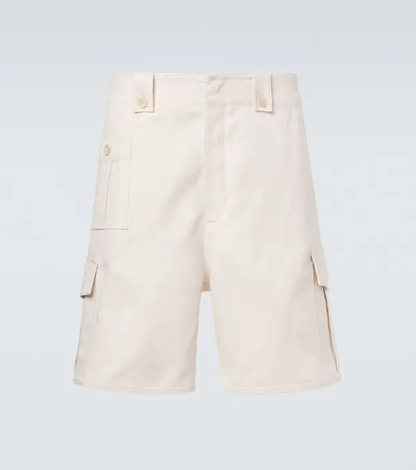 Brunello Cucinelli Cotton And Linen Cargo Shorts - White