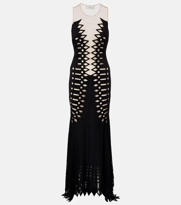 Blumarine Mesh Gown - Black