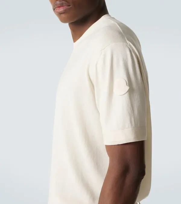 Moncler Silk And Cotton T-shirt - White
