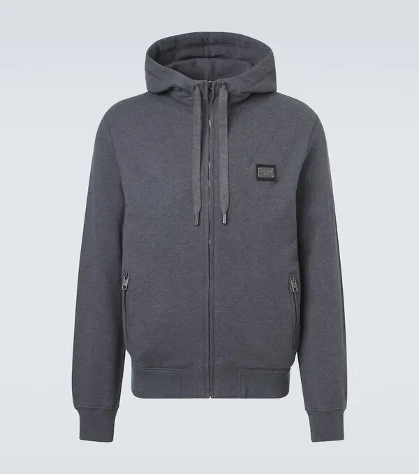 Dolce & Gabbana Cotton Jersey Hoodie - Grey