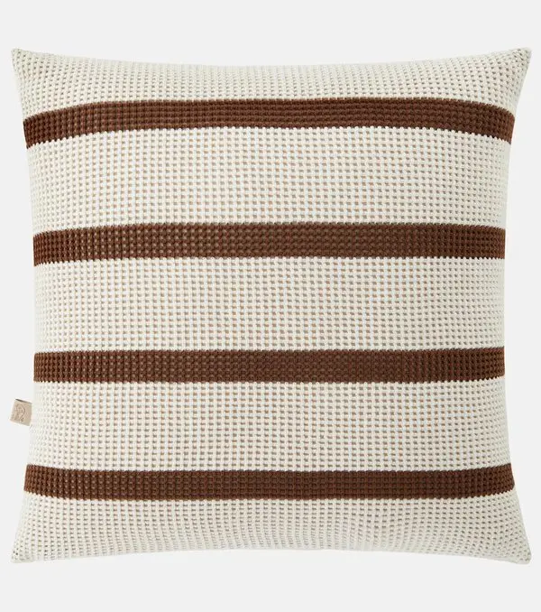 Brunello Cucinelli Striped Cotton Cushion