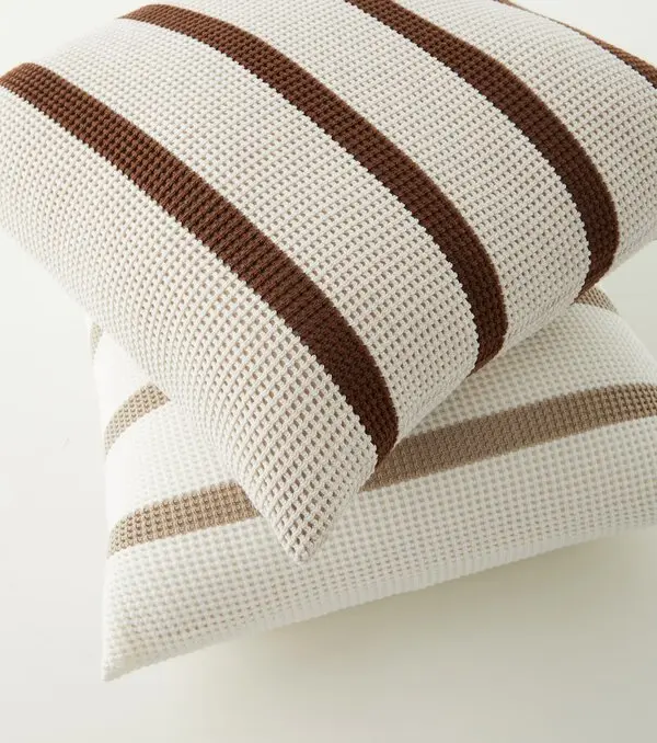 Brunello Cucinelli Striped Cotton Cushion