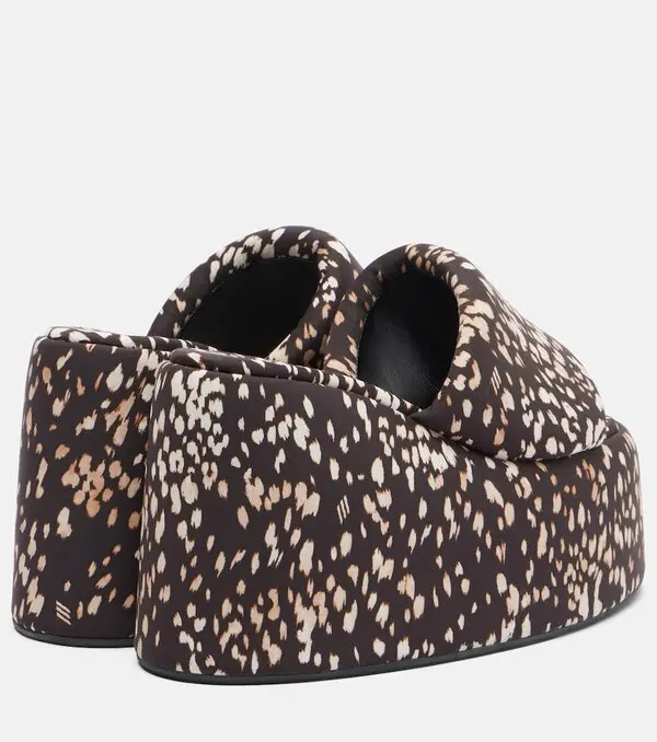 Attico Mochi Leopard-print Platform Sandals
