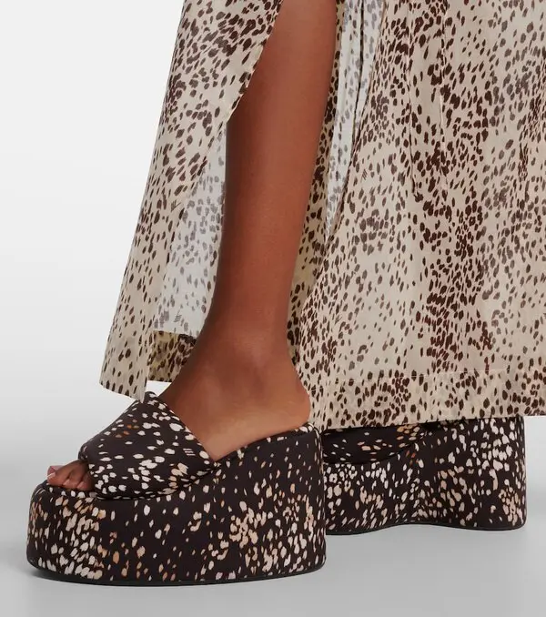 Attico Mochi Leopard-print Platform Sandals