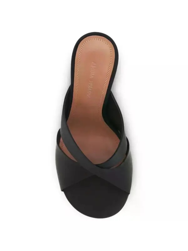 Amina Muaddi Salma Rounded Open-toe Sculpted Sandals