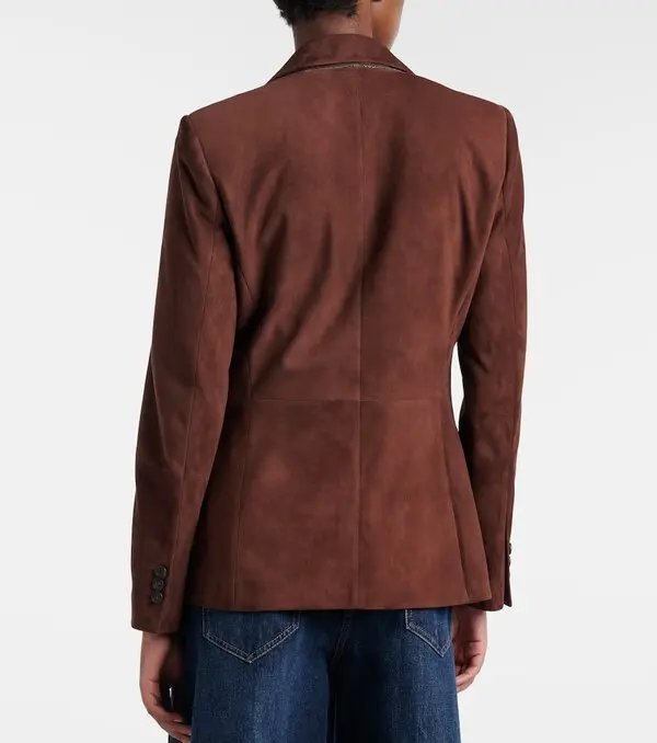 Brunello Cucinelli Monili Suede Blazer
