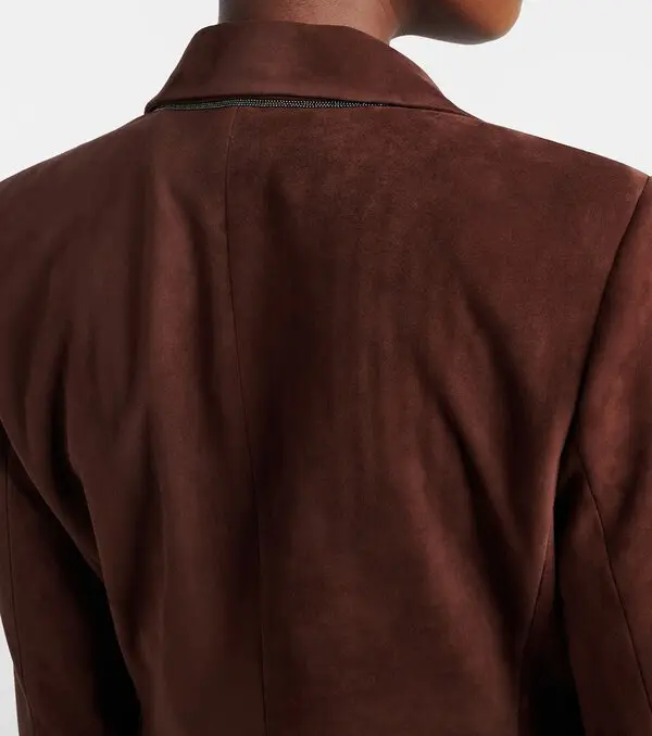 Brunello Cucinelli Monili Suede Blazer