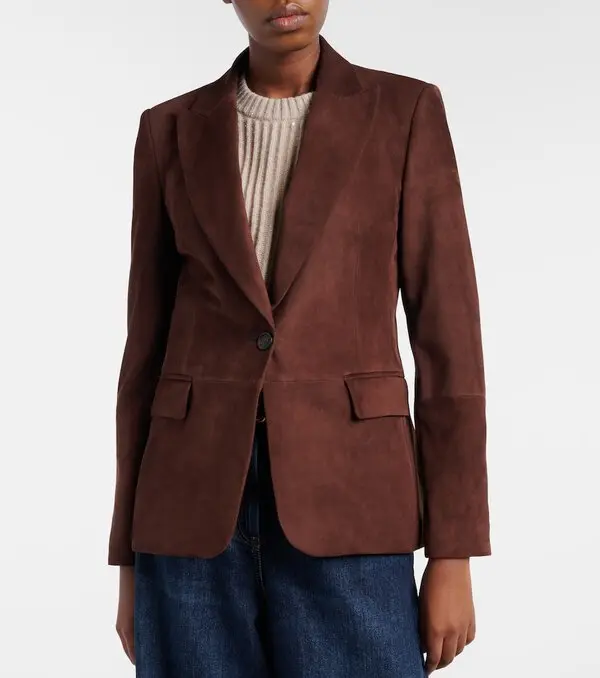Brunello Cucinelli Monili Suede Blazer