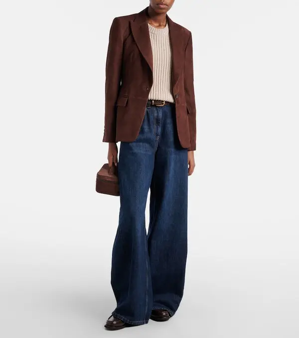 Brunello Cucinelli Monili Suede Blazer