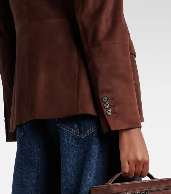 Brunello Cucinelli Monili Suede Blazer