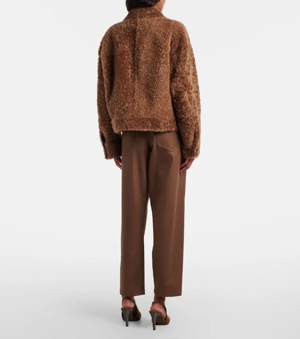 Brunello Cucinelli Monili Straight Leg Cotton-blend Pants - Brown