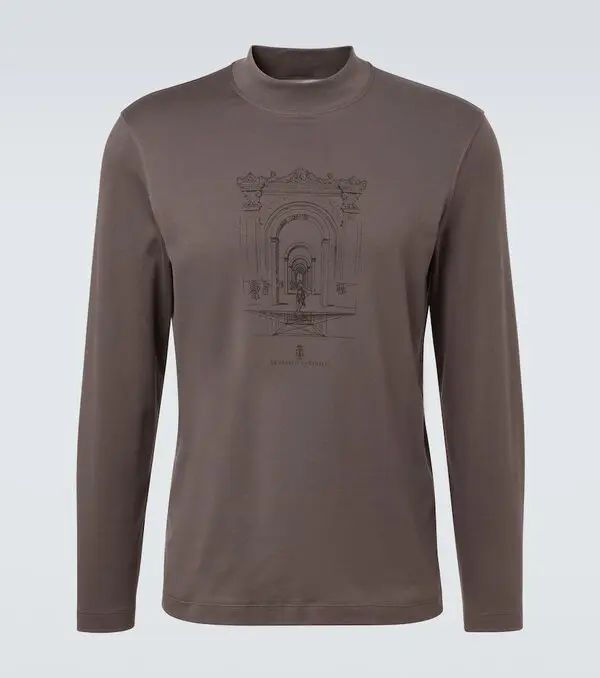 Brunello Cucinelli Printed Cotton Jersey T-shirt