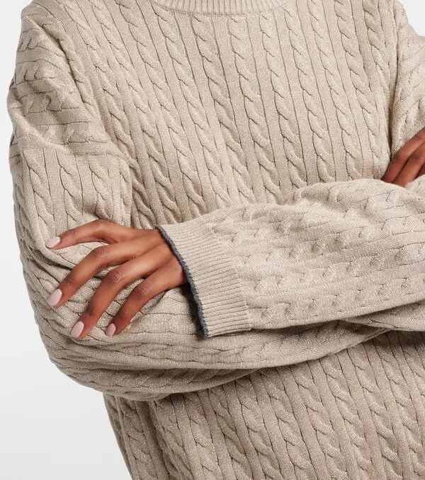 Brunello Cucinelli Cable-knit Cotton-blend Sweater