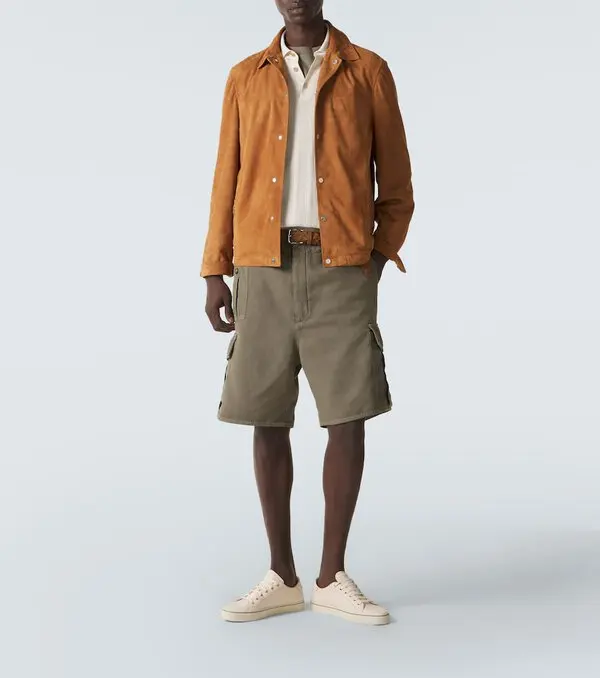Brunello Cucinelli Cotton And Linen Cargo Shorts - Green