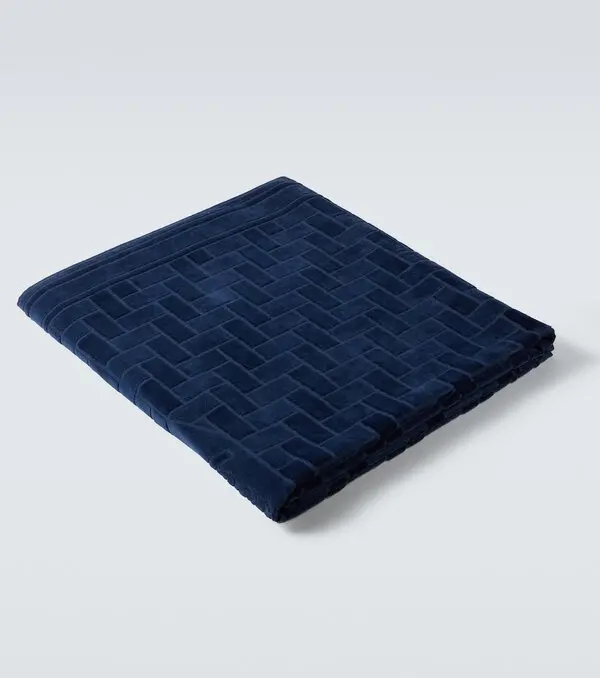 Brioni Cotton Terry Beach Towel - Blue