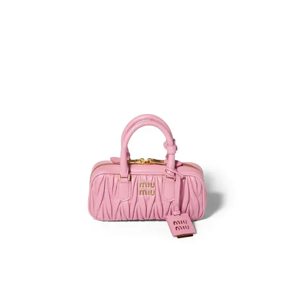 Miu Miu Arcadie Matelassé Nappa Leather Mini-bag - Pink