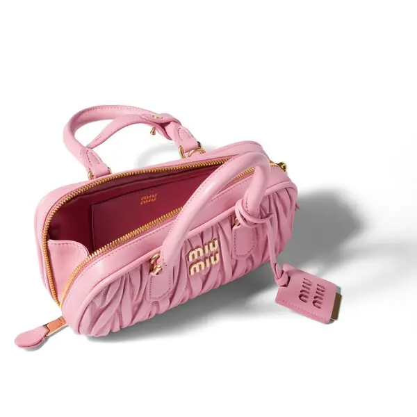 Miu Miu Arcadie Matelassé Nappa Leather Mini-bag - Pink
