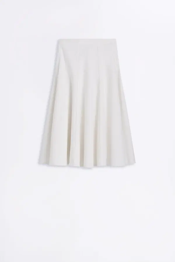 Scanlan Theodore Denim Panel Midi Skirt - White