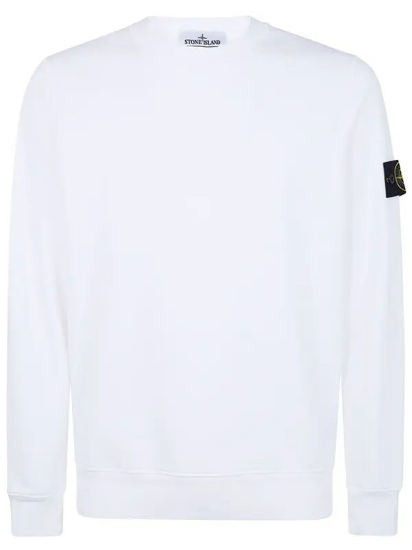 Stone Island Round Neck Sweatshirt - White