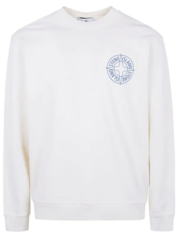 Stone Island Round Neck Sweatshirt - White