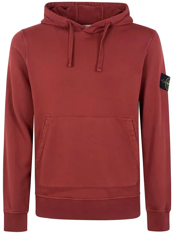 Stone Island Hoodie Sweatshirt - Red