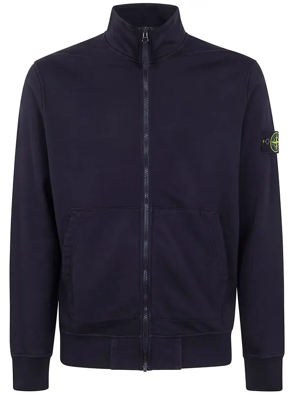 Stone Island Zip-up Cardigan - Black