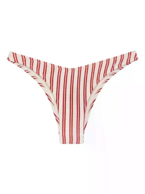 LENNY NIEMEYER Textured Striped Bikini Bottoms - White