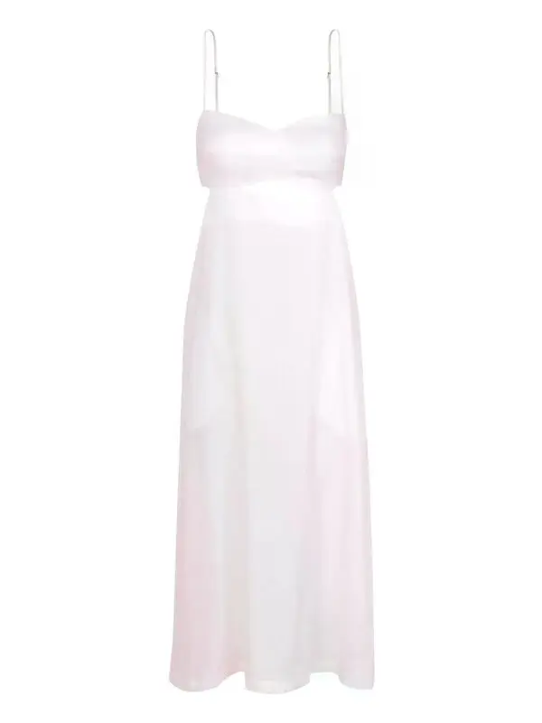 LENNY NIEMEYER Cut-out Linen Midi Dress - White
