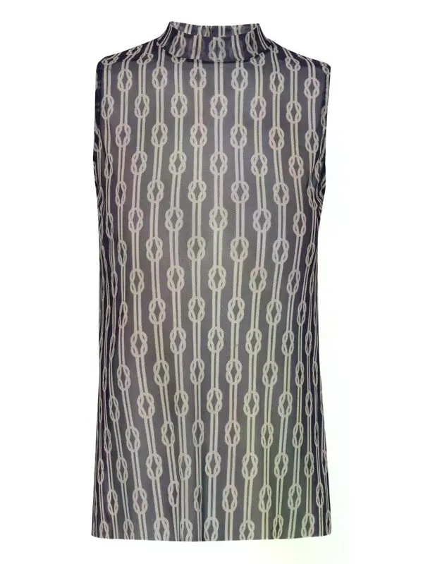 LENNY NIEMEYER Patterned Sleeveless Blouse - Blue