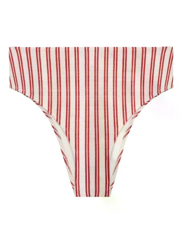 LENNY NIEMEYER Textured Striped Bikini Bottom - White