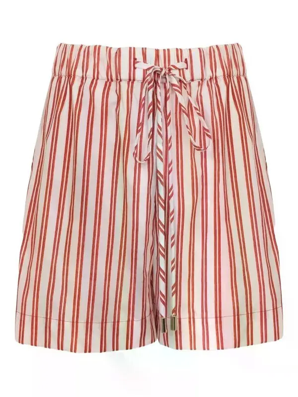 LENNY NIEMEYER Striped Drawstring Shorts - White