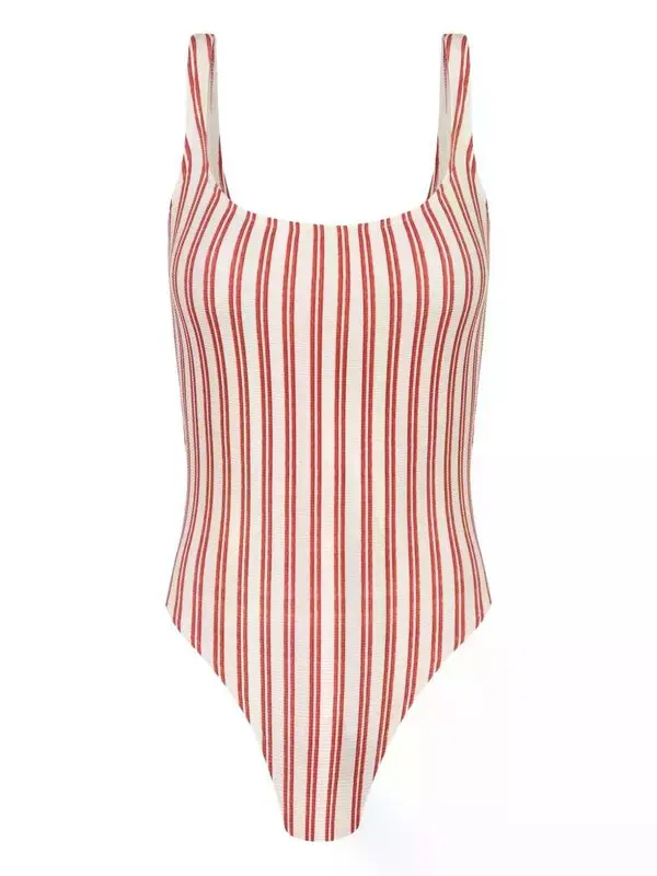 LENNY NIEMEYER Textured Striped Swimsuit - White