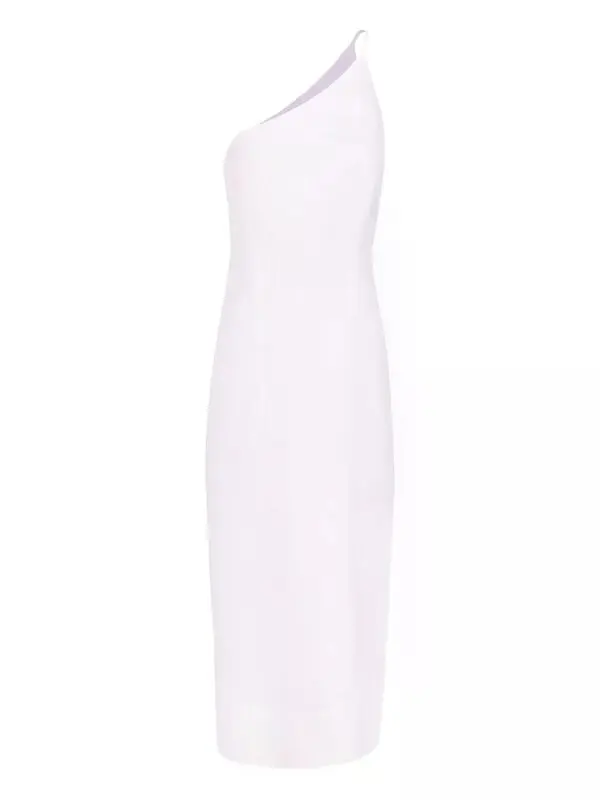 LENNY NIEMEYER One-shoulder Linen Midi Dress - White