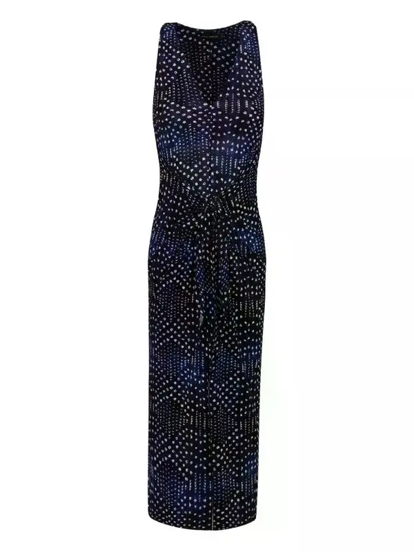 LENNY NIEMEYER Knotted V-neck Dress - Blue