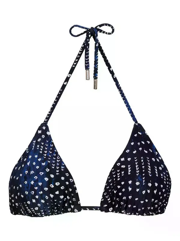 LENNY NIEMEYER Dotted Tie-fastening Bikini Top - Blue