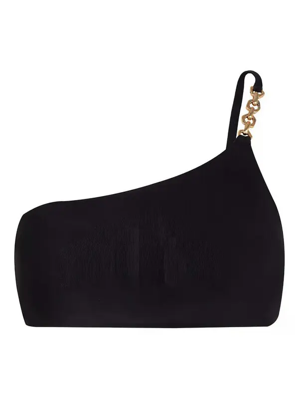 LENNY NIEMEYER Chain One-shoulder Bikini Top - Black