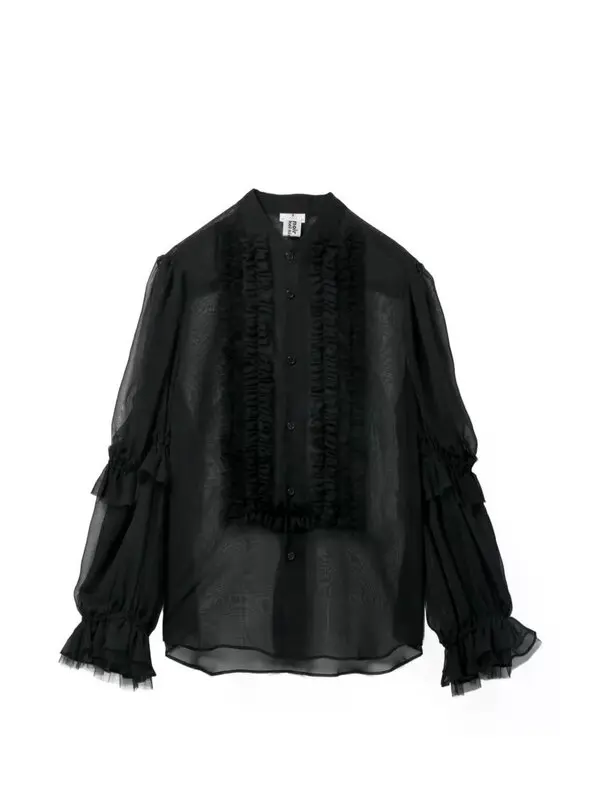 Noir Kei Ninomiya Ruffled Blouse - Black