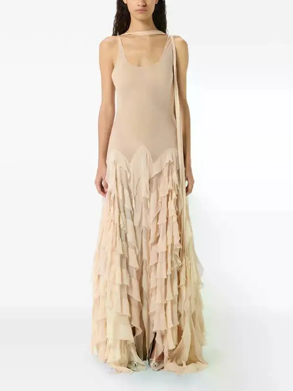 Blumarine Ruffled Maxi Dress
