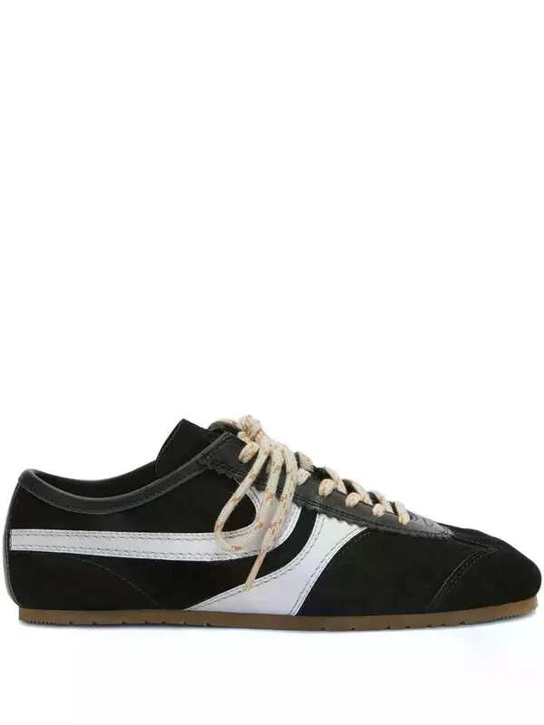 Dries Van Noten Suede Stripe Sneakers - Black