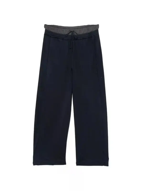JNBY Contrast-panel Elongating Trousers - Blue