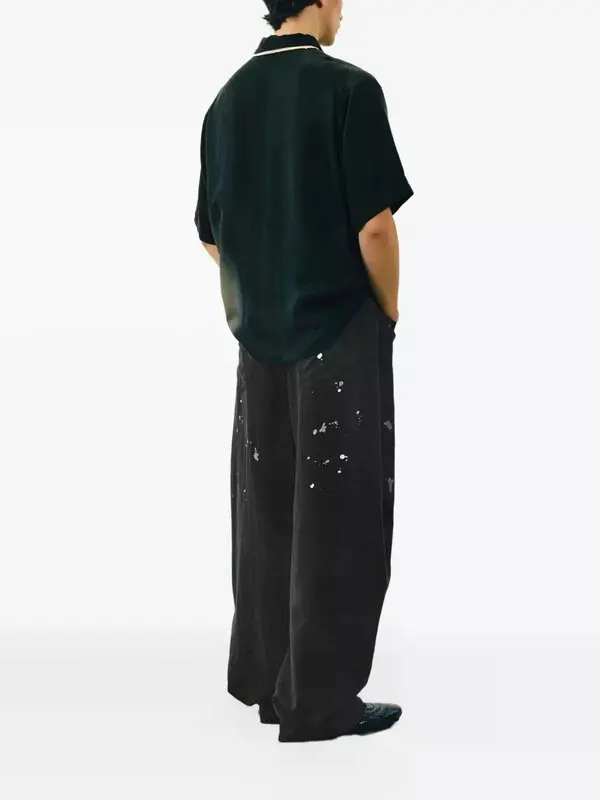 CROQUIS Artisan Splash Relaxed Trousers - Black