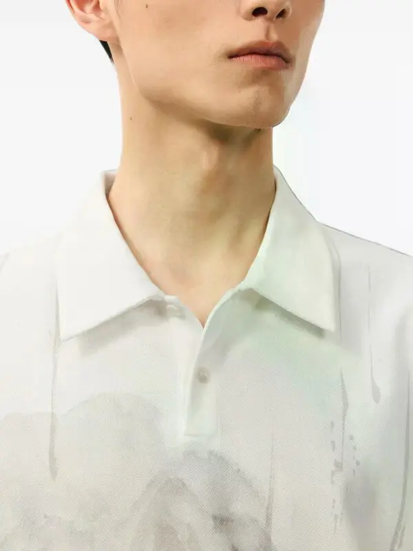 CROQUIS Graphic-print Polo Shirt - White