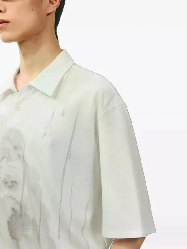 CROQUIS Graphic-print Polo Shirt - White