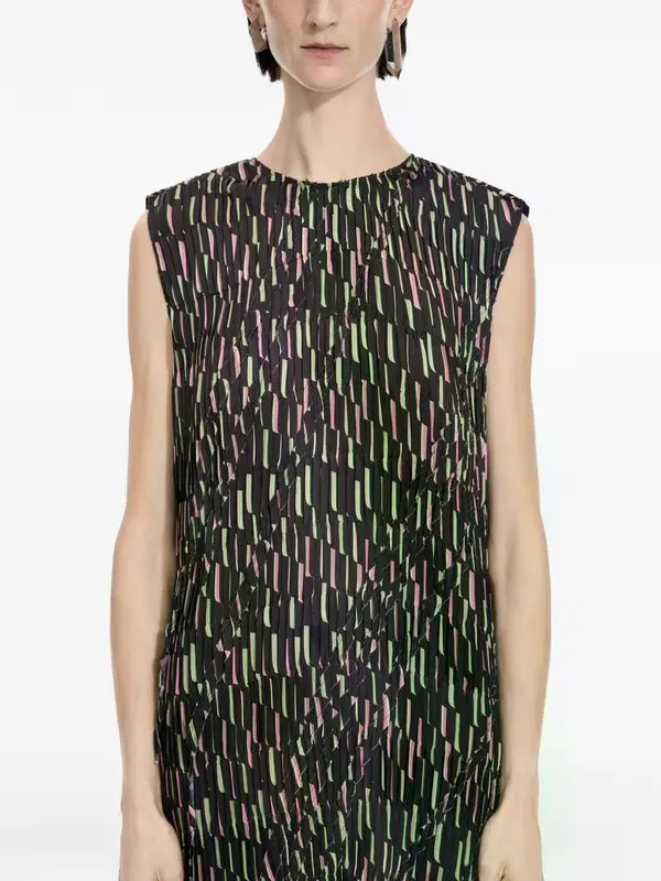 JNBY Geometric-print Mini Dress - Black