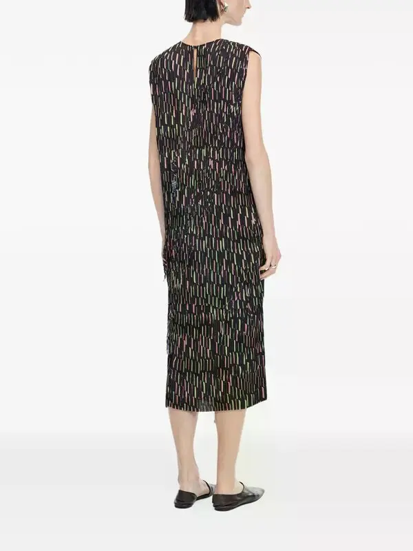 JNBY Geometric-print Mini Dress - Black
