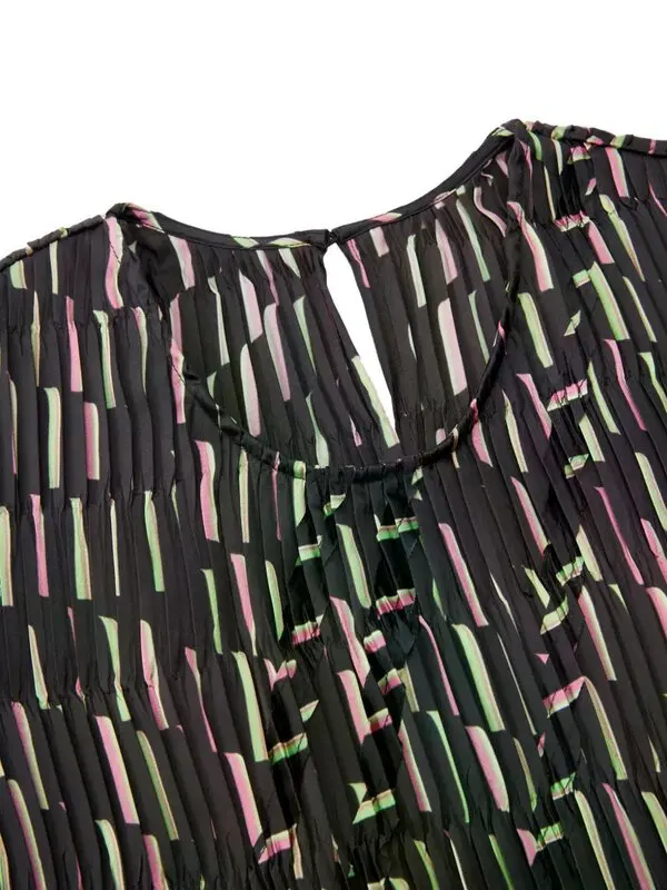 JNBY Geometric-print Mini Dress - Black