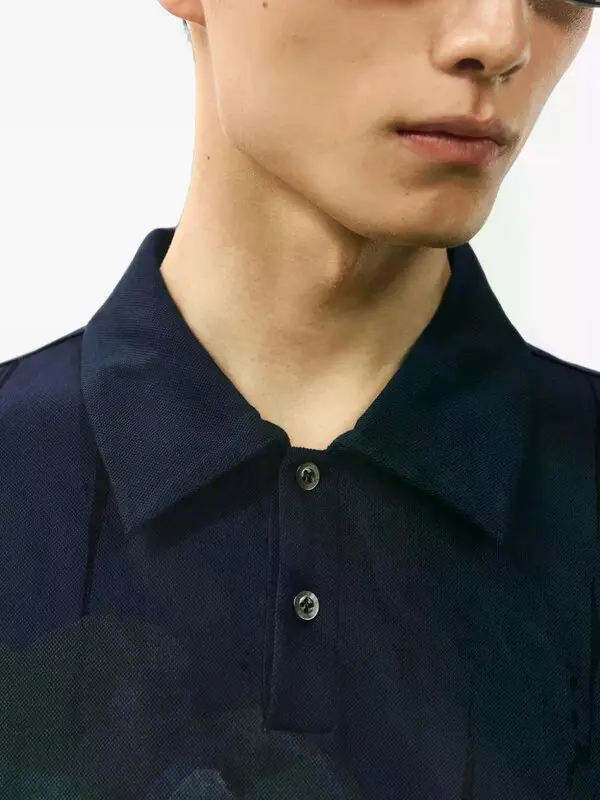 CROQUIS Graphic-print Polo Shirt - Blue