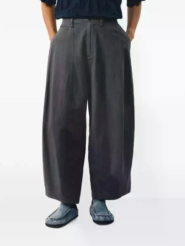 CROQUIS Tapered Trousers With Drawstring