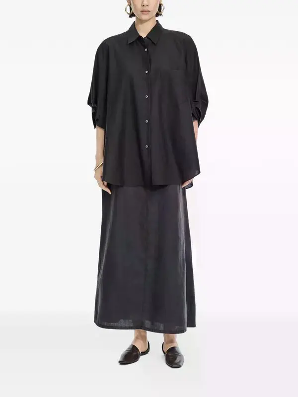 JNBY Drapey Pleated Shirt - Black