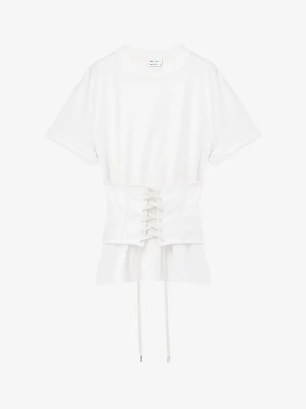 Alexander McQueen Corset T-shirt - Ivory